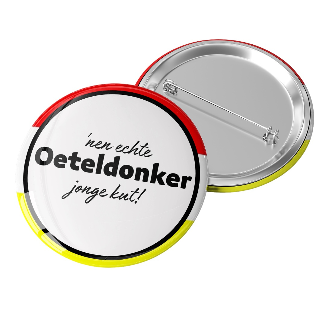 Carnaval button - 'NEN ECHTE OETELDONKER – Brabantmemes
